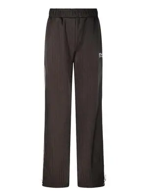GOLDEN GOOSE Logo Printed Track Trousers - Khaki