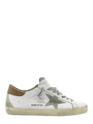 GOLDEN GOOSE Leather Sneakers With Logo Detail - White