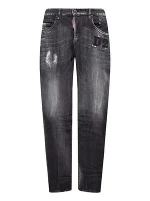 Dsquared2 Distressed Faded Skinny-fit Jeans - Black