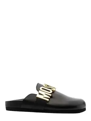 Moschino Embellished Mules - Black