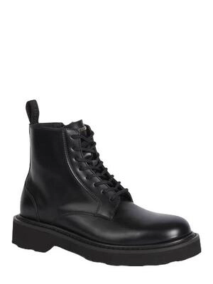 Kenzo Yukio" Leather Lace-up Boots - Black