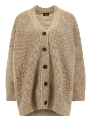 Fabiana Filippi Sequin Embellished V-neck Oversized Cardigan - Nude