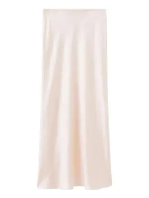 JOSEPH Joseph Isaak Bias-Cut Silk Midi Skirt White