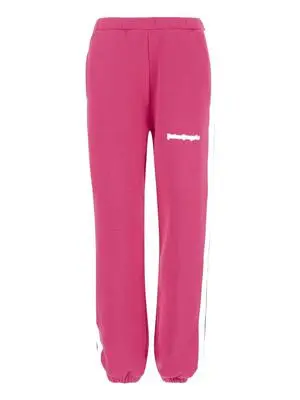 Palm Angels Logo Printed High Waist Track Pants - Pink