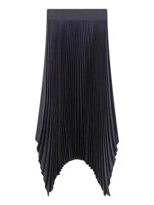 JOSEPH Ade Knit Weave Plissé Skirt - Blue