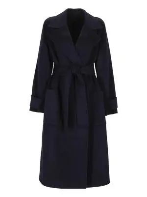 JOSEPH Belted Wrap Coat - Black