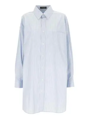 Fabiana Filippi Striped Cotton Poplin Shirt - White