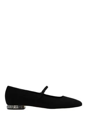 Casadei Buckle Square Toe Mary Jane Pumps - Black