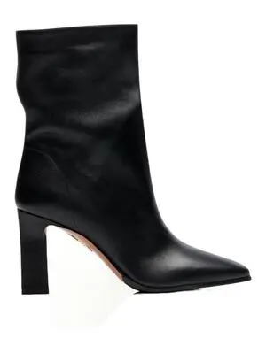 AQUAZZURA Pointed Toe Calf-length Boots - Black