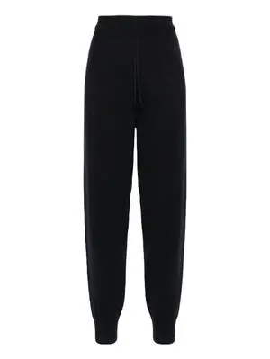 Fabiana Filippi Drawstring Joggers With Ribbed Details - Black