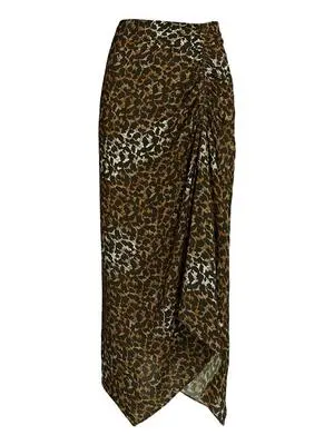 Isabel Marant Étoile Azaria Draped Midi Skirt - Brown