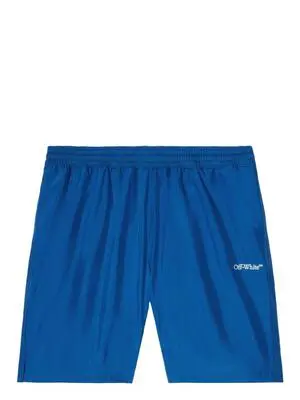 Off-White Arrows-print High Waist Swim Shorts - Blue