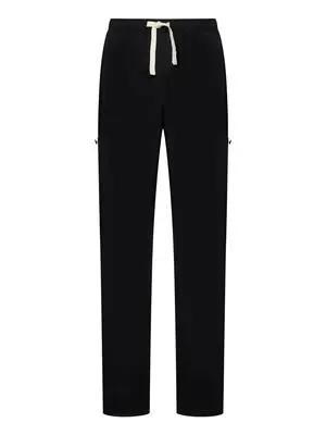 Palm Angels Straight Leg Drawstring Pants - Black