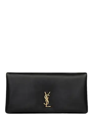 Saint Laurent Saint Laurent Calypso Logo Plaque Mini Shoulder Bag Black