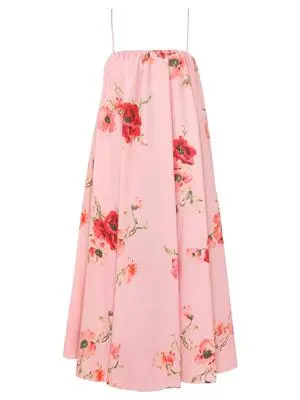 ZIMMERMANN Zimmermann Lightburst Floral-Print Midi Dress
