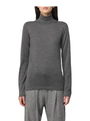 Brunello Cucinelli High-neck Fine Knit Pullover - Gray
