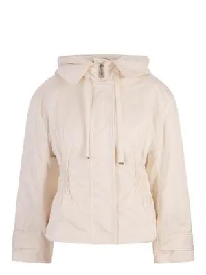 Ermanno Scervino Hooded Jacket With Smocking Detail - Pink