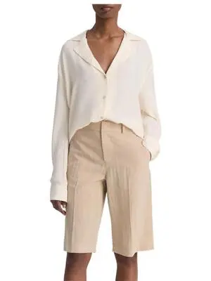 Vince Semi-sheer Silk Shirt - Nude
