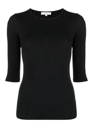 Vince Vince Logo Mid-Sleeve T-Shirt Black