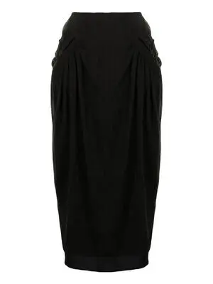 REJINA PYO Karla Ruched Skirt - Black