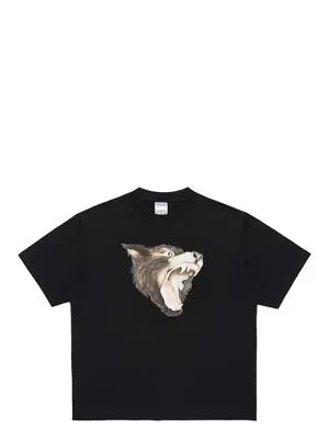 MARCELO BURLON COUNTY OF MILAN Wolf Short-sleeve T-shirt - Black