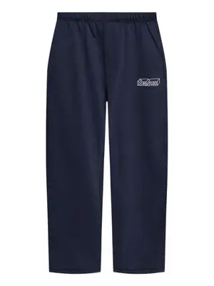 Kenzo Logo Embroidered Straight-leg Sweatpants - Black