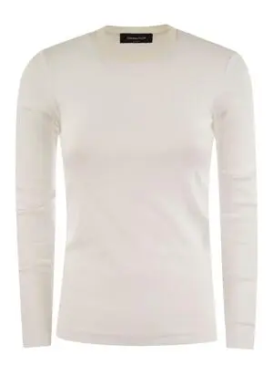 Fabiana Filippi Long Sleeve Crewneck T-shirt - White