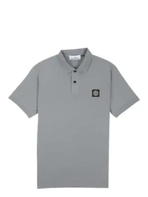Stone Island Stone Island Logo Patch Short-Sleeved Polo Shirt Gray