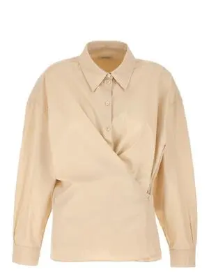 LEMAIRE Twisted Long Sleeve Shirt - Beige