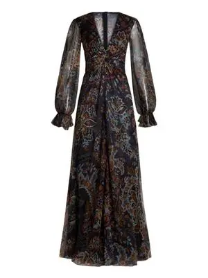 Etro Printed Silk Dress - Black