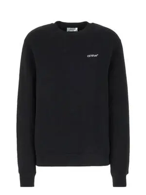 Off-White Logo Printed Crewneck Sweatshirt - Black