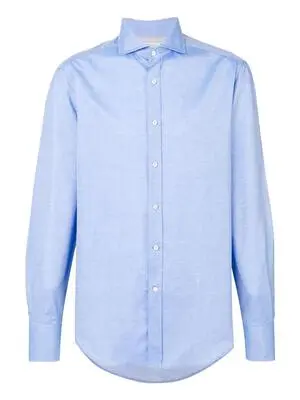 Brunello Cucinelli Brunello Cucinelli Classic Collar Shirt Blue