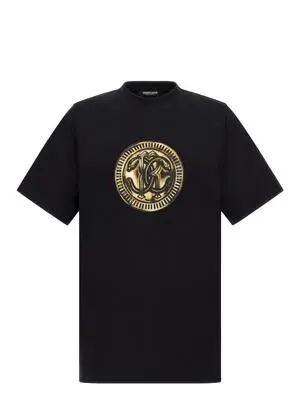 Roberto Cavalli Logo Printed T-shirt - Black
