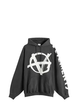 Vetements Double Anarchy Hoodie - Black