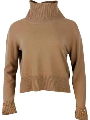 Fabiana Filippi Mock Neck Sweater - Brown