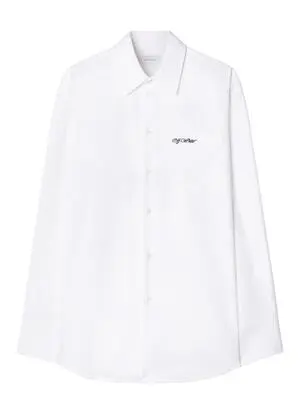 OFF-WHITE Off-White Logo Embroidered Long-Sleeved Shirt