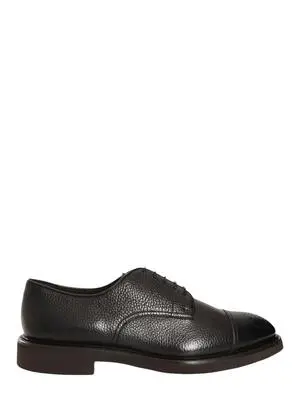 DOUCAL'S Leather Lace-up Derby Shoes - Brown