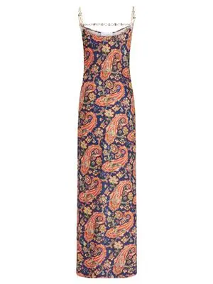 Rabanne Paisley Print Sleeveless Maxi Dress - Multicolor