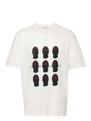 IH NOM UH NIT Masks-print Cotton T-shirt - White