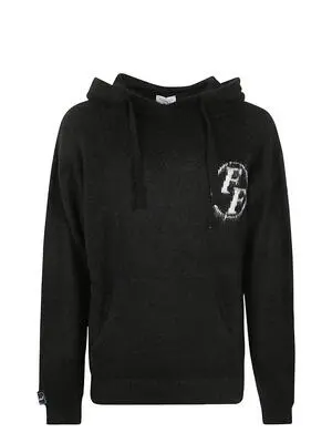 FAMILY FIRST Knitted Hoodie - Black