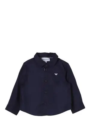Emporio Armani Classic Collar Logo Shirt - Blue