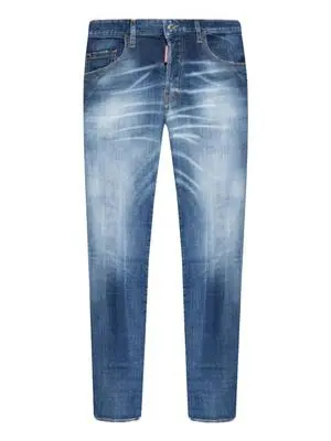 Dsquared2 Slim-cut Logo Patch Jeans - Blue