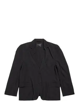 Balenciaga Single-breasted Tailored Jacket - Black