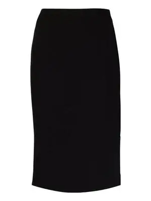 Emporio Armani High Waist Midi Pencil Skirt - Black