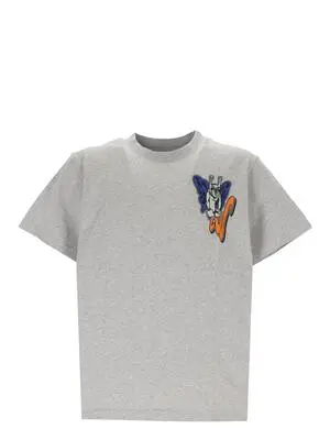 Off-White Logo Printed Crewneck T-shirt - Grey