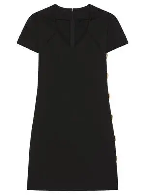 Givenchy V-neck Short-sleeve Mini Dress - Black