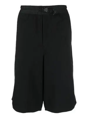 Y3 Drawstring Buckled Bermuda Shorts - Black