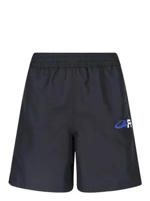 Off-White Swim Shorts With Logo Detail - Black