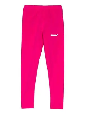 Off-White Diag-stripe Mid-rise Leggings - Pink