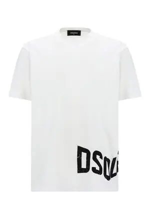 Dsquared2 Logo Printed Crewneck T-shirt - White